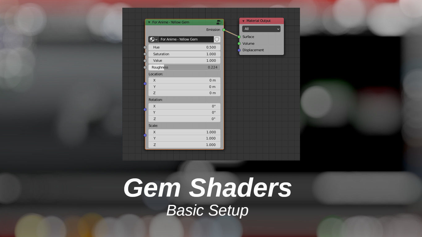 For Anime in Blender - Gems Shaders 3D model animated | CGTrader
