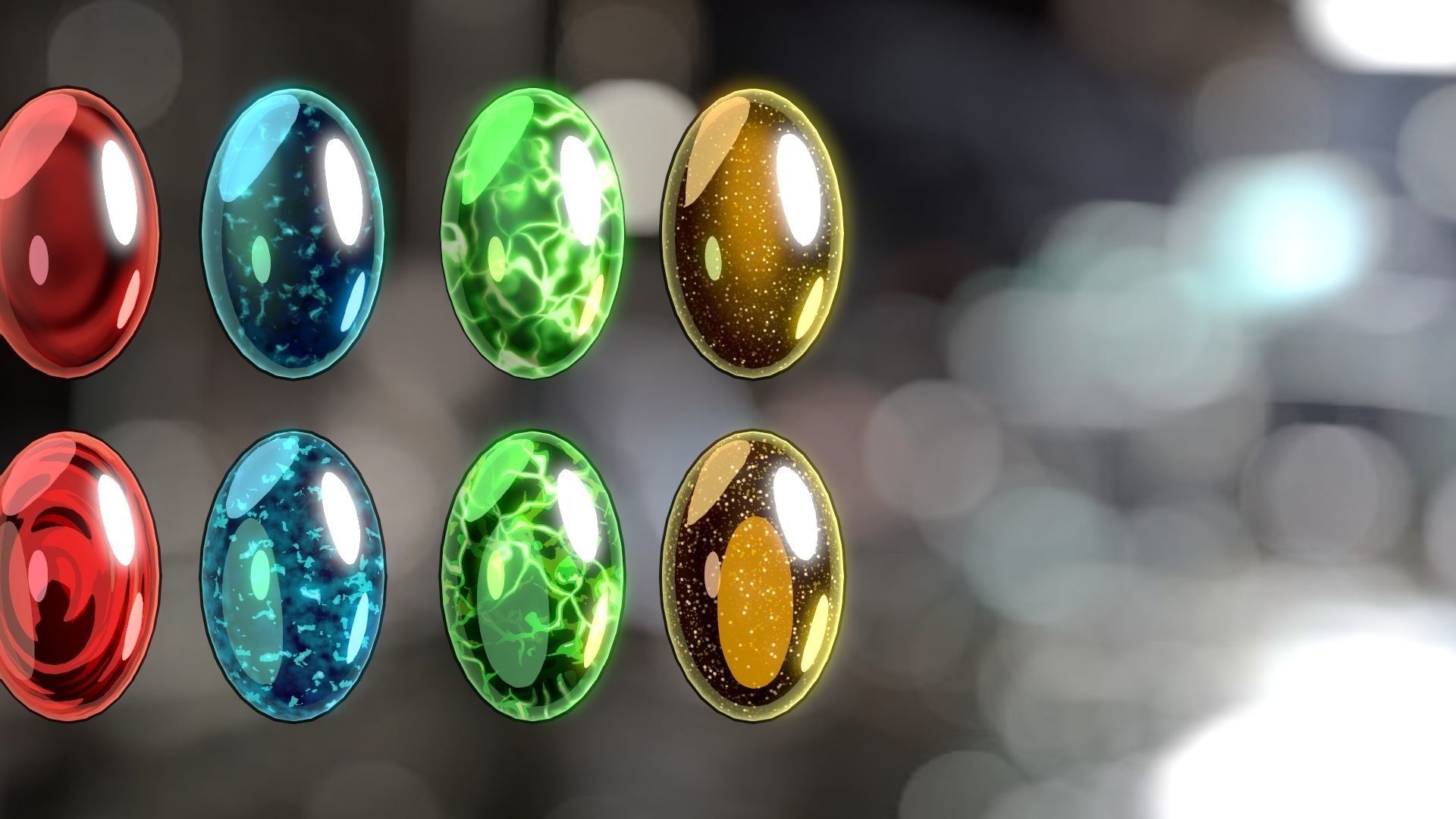 For Anime in Blender - Gems Shaders 3D model animated | CGTrader