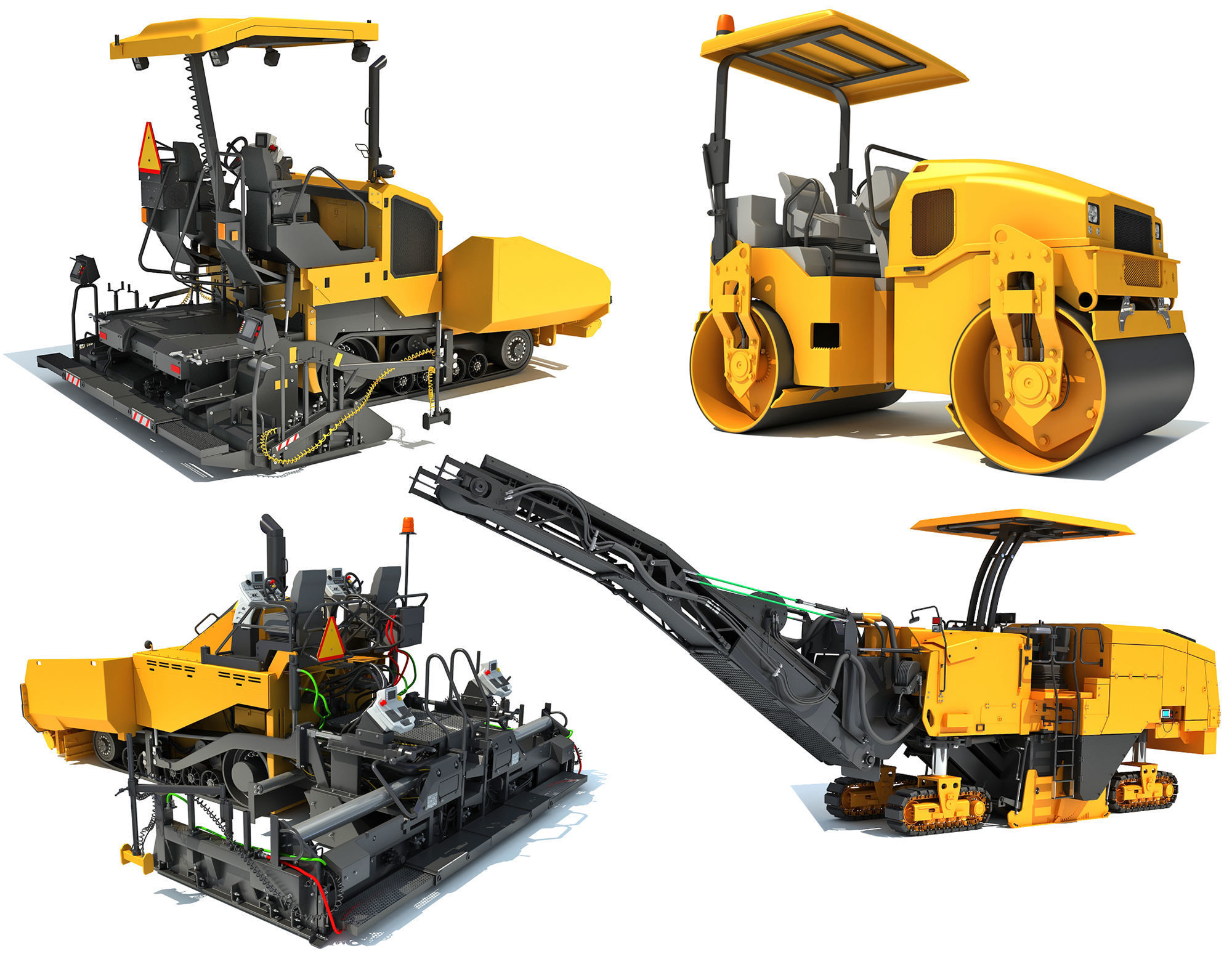 Road Construction Equipment 3D Model Collection | CGTrader