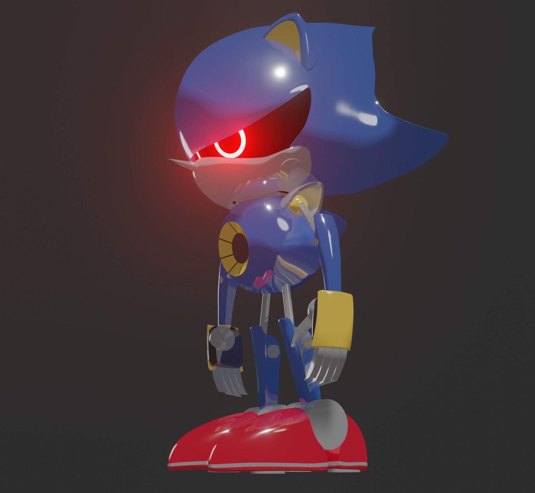 Metal Sonic-sonic menia style free 3D model rigged | CGTrader