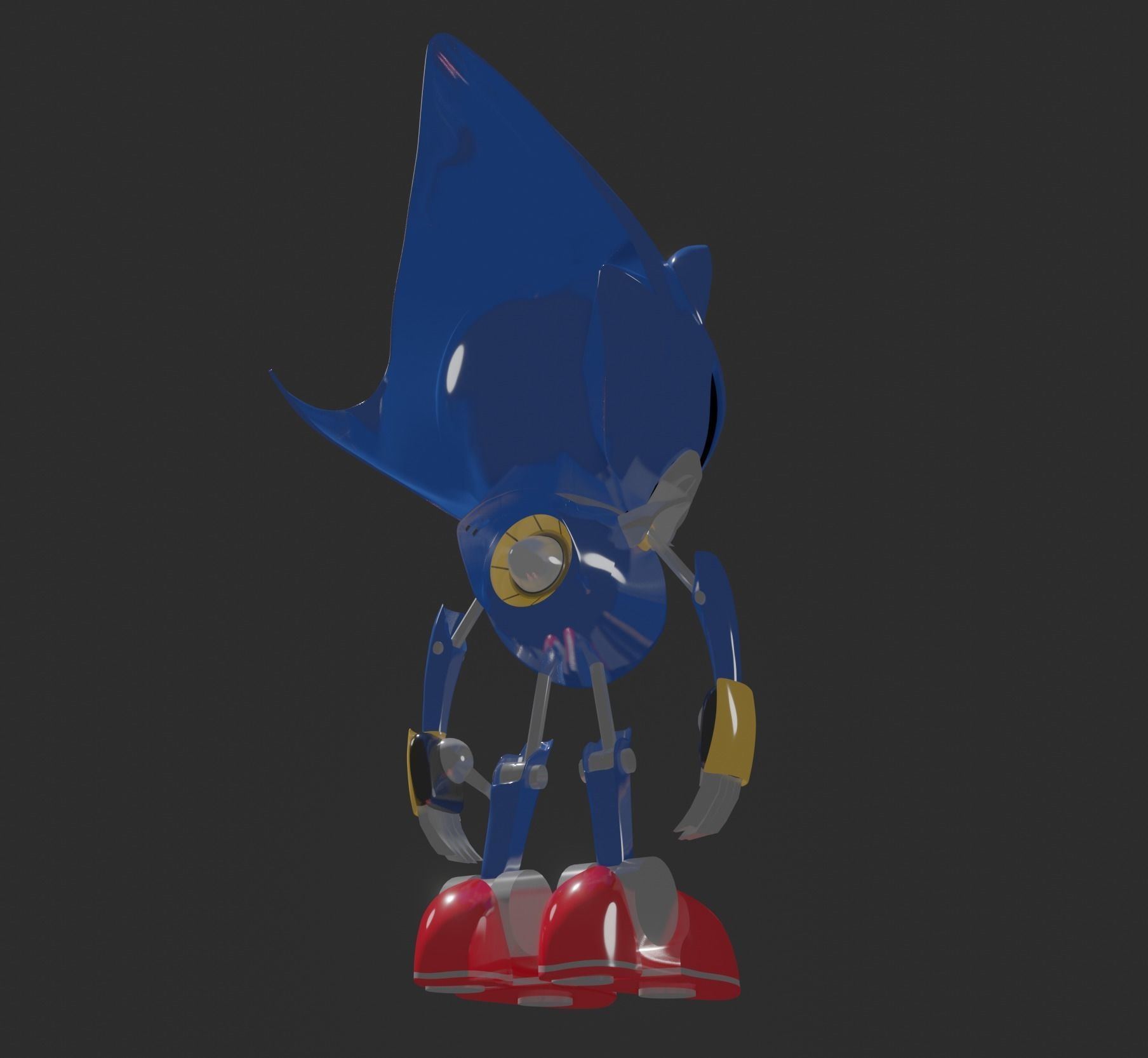 Metal Sonic-sonic menia style free 3D model rigged | CGTrader