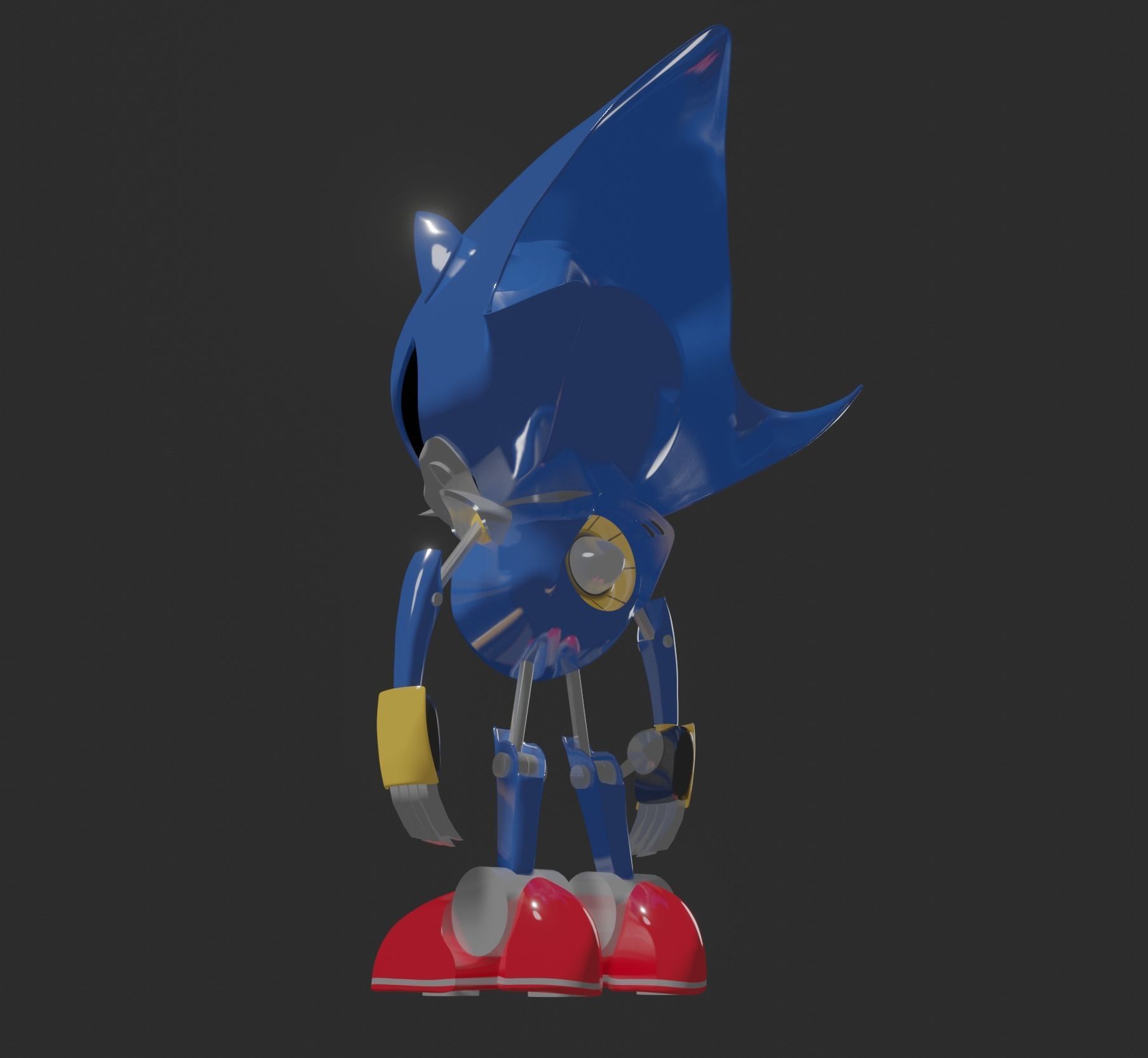 Metal Sonic-sonic menia style free 3D model rigged | CGTrader