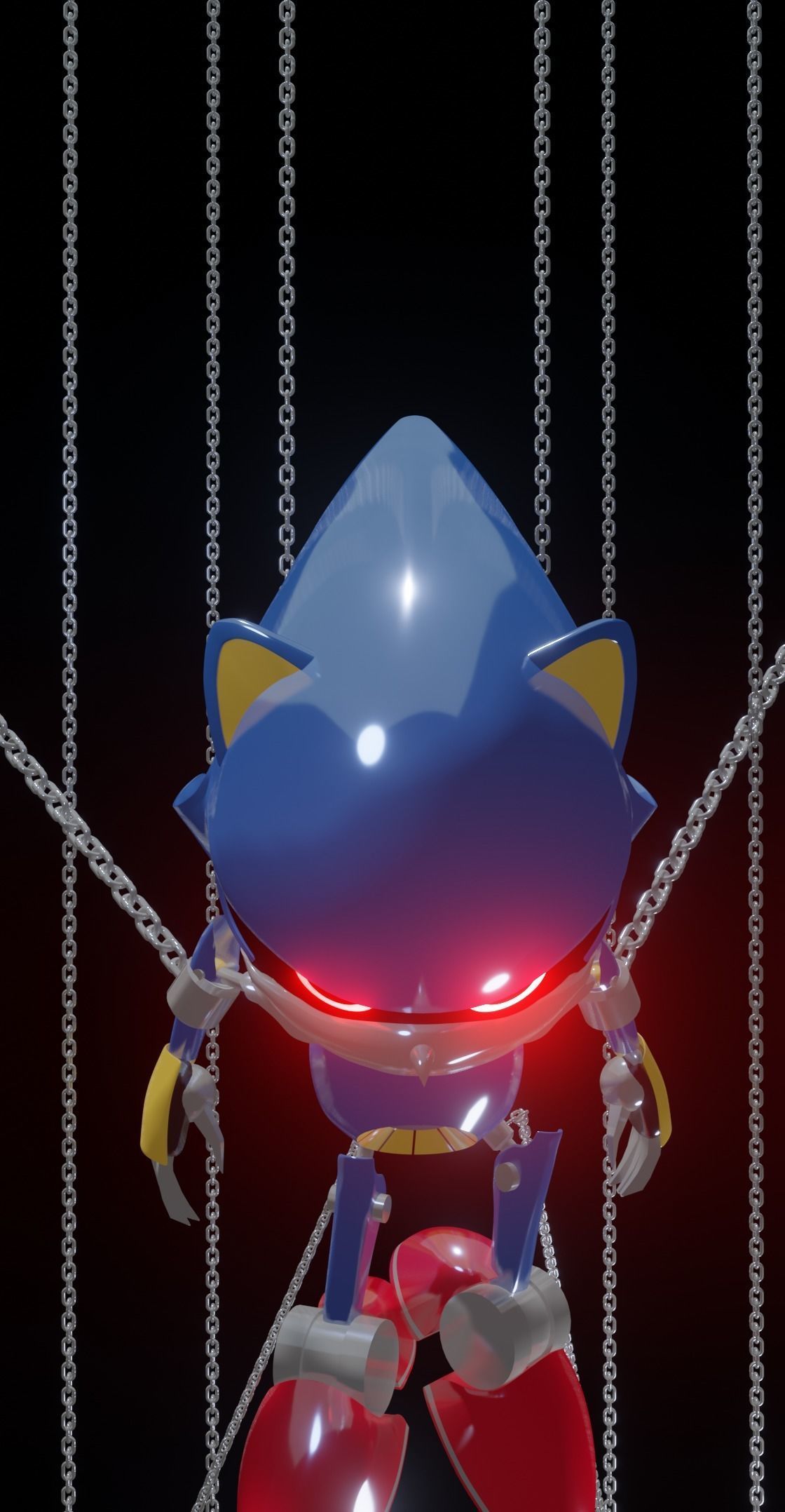 Metal Sonic-sonic menia style free 3D model rigged | CGTrader