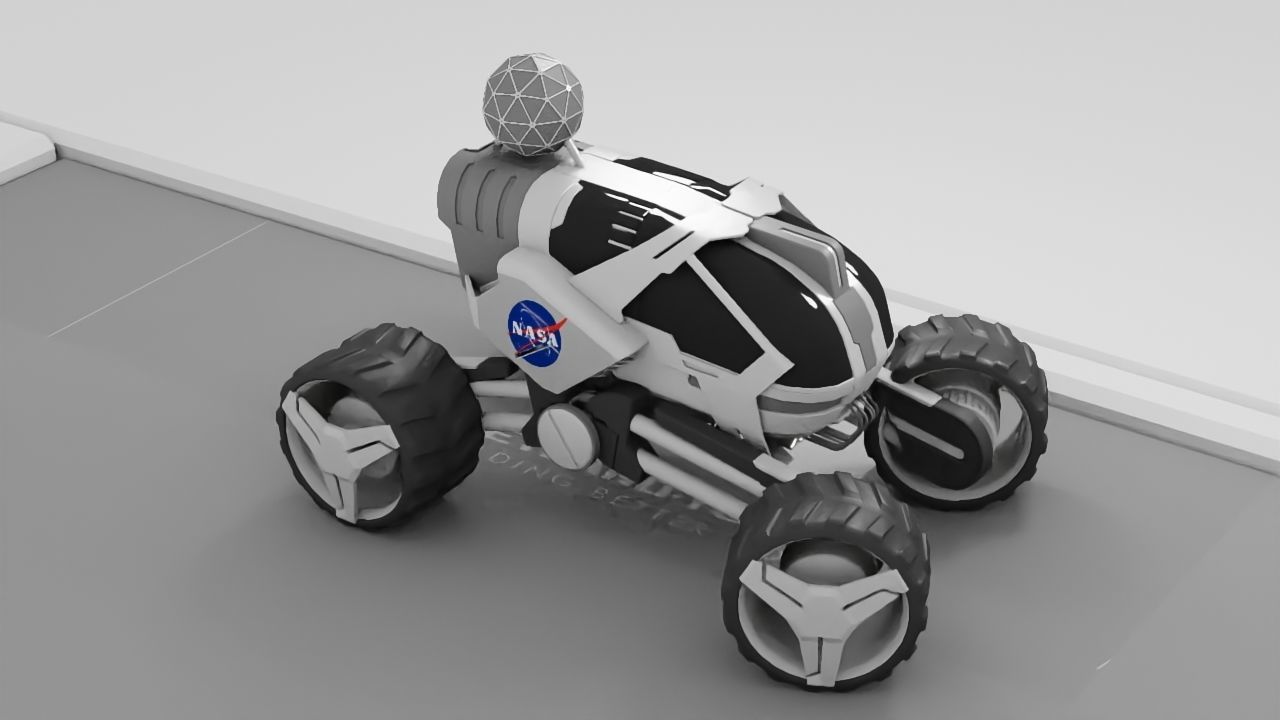 sci-fi planet explorer truck 3D model rigged | CGTrader