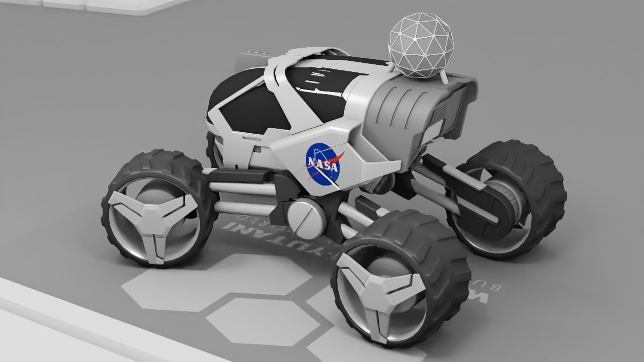 sci-fi planet explorer truck 3D model rigged | CGTrader