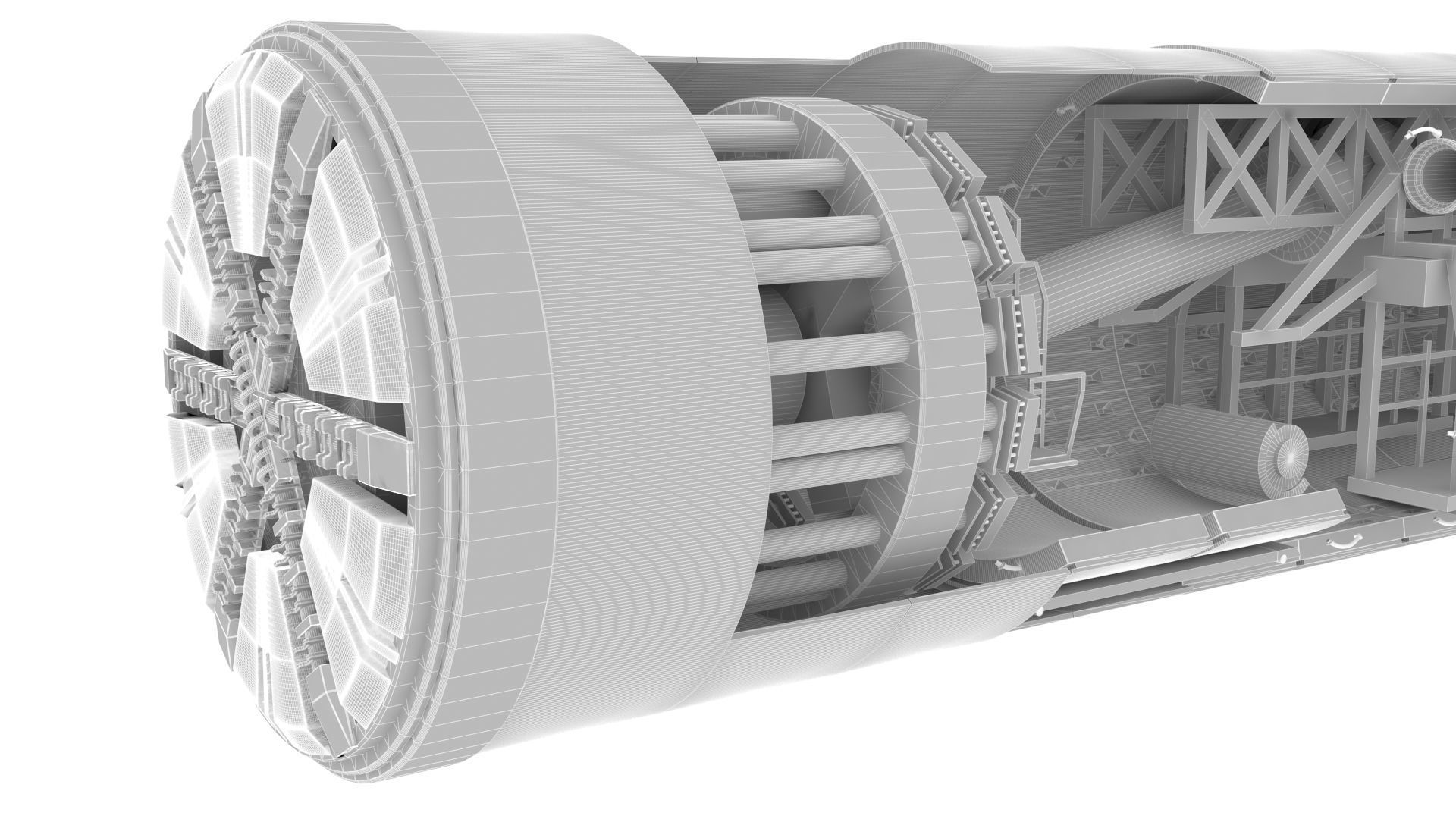 tunnel boring machine 3D model | CGTrader