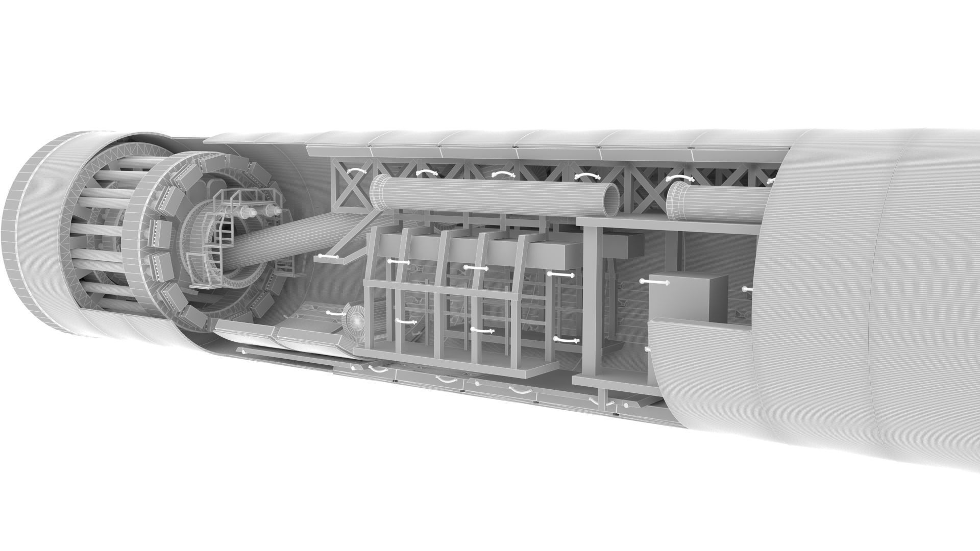 tunnel boring machine 3D model | CGTrader