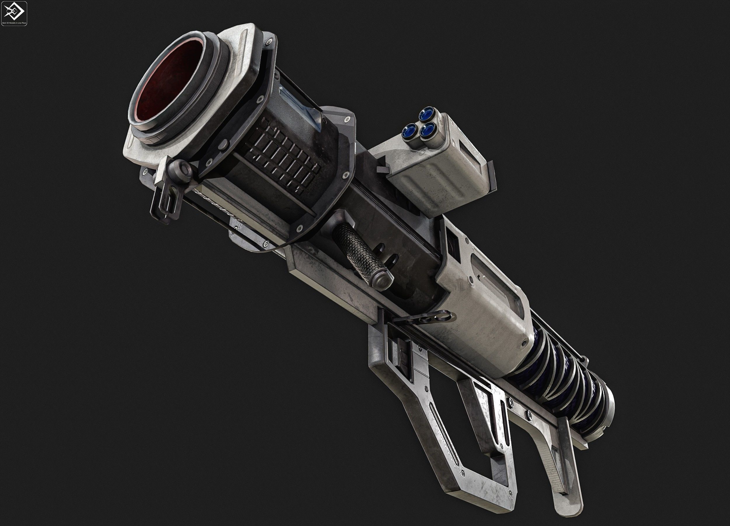 3D model Sci-fi Rocket Launcher VR / AR / low-poly | CGTrader