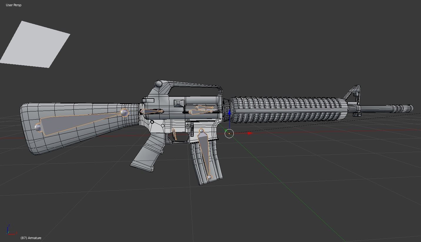 3D model M-16- rifle VR / AR / low-poly | CGTrader