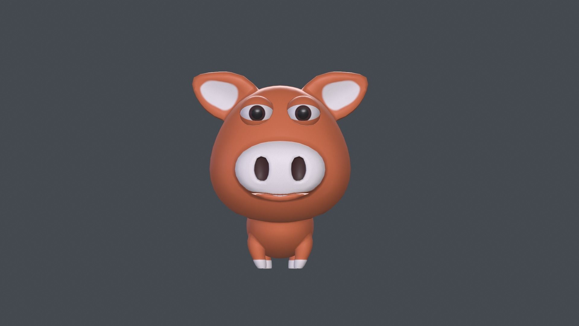 3D model Pig animal cartoon model VR / AR / low-poly | CGTrader