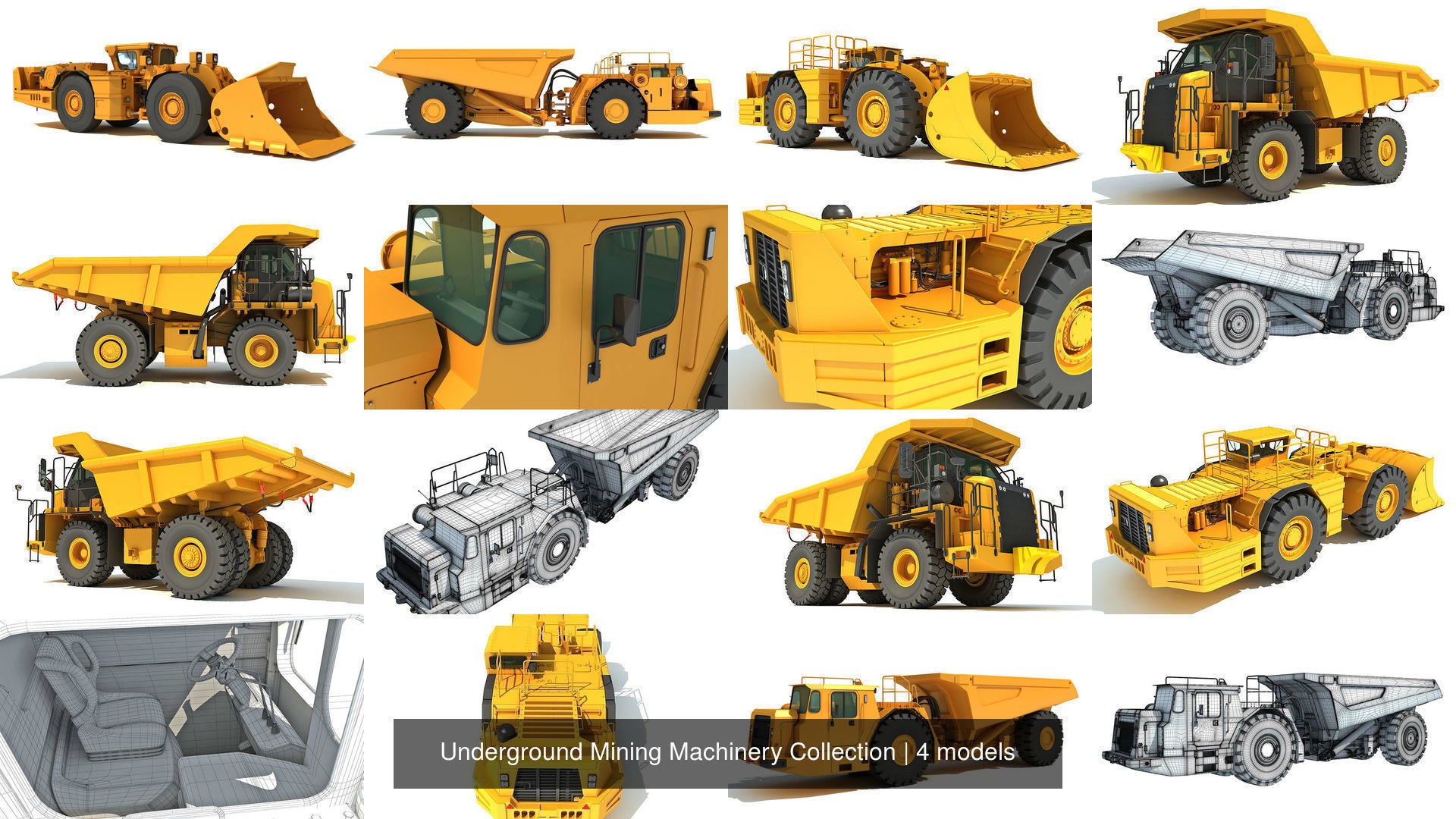 Underground Mining Machinery Collection | CGTrader