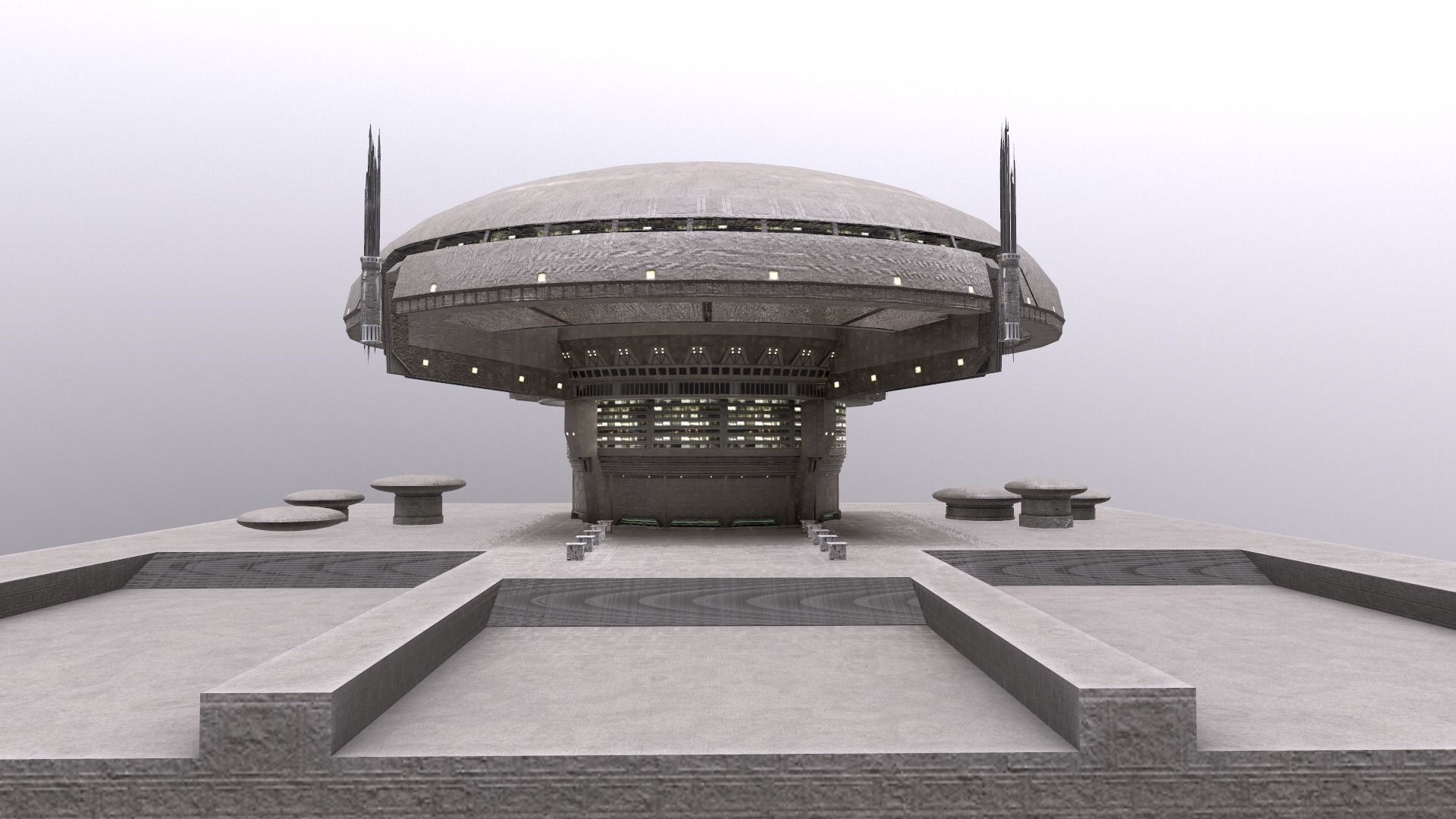 3D model Galactic Senate Building - Star Wars VR / AR / low-poly | CGTrader