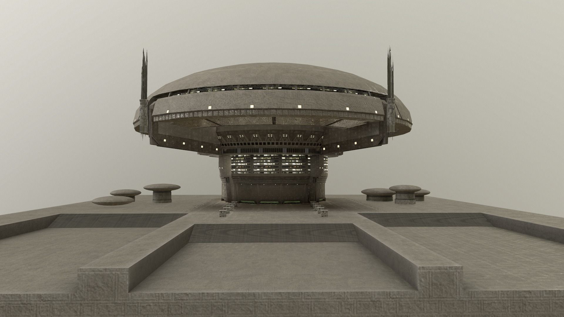 3D model Galactic Senate Building - Star Wars VR / AR / low-poly | CGTrader