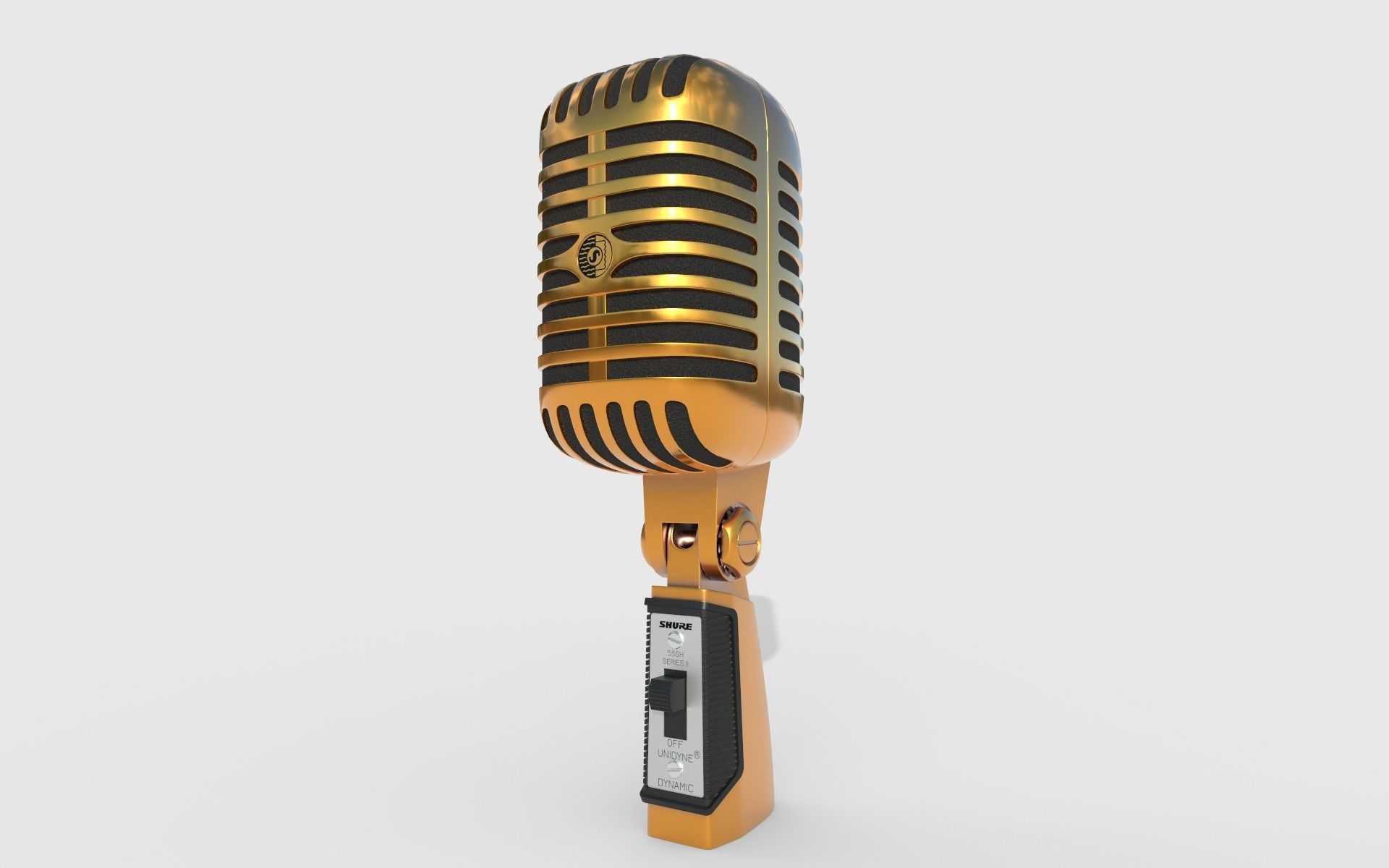 3D model Shure 55SH - Retro Microphone VR / AR / low-poly | CGTrader