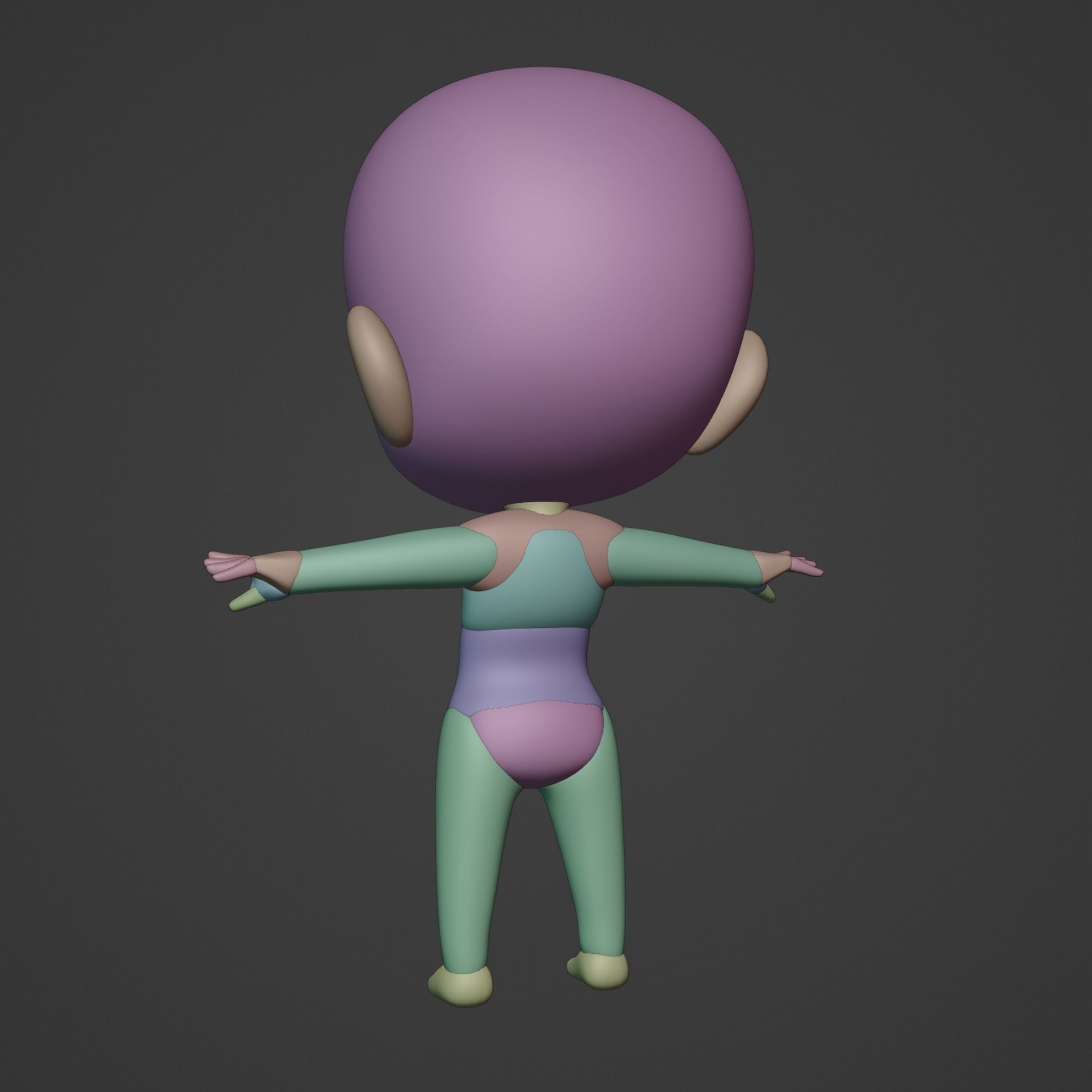 Chibi blockout 3D model | CGTrader