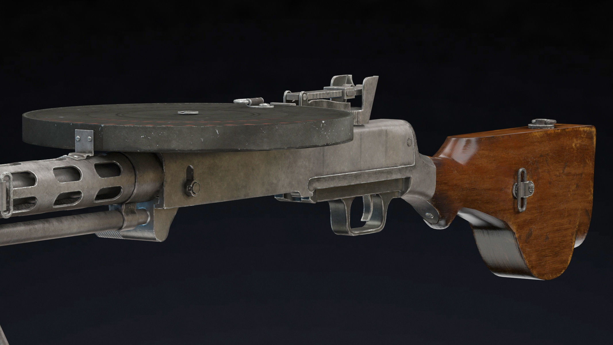 3D model Degtyaryov machine gun Low Poly VR / AR / low-poly | CGTrader