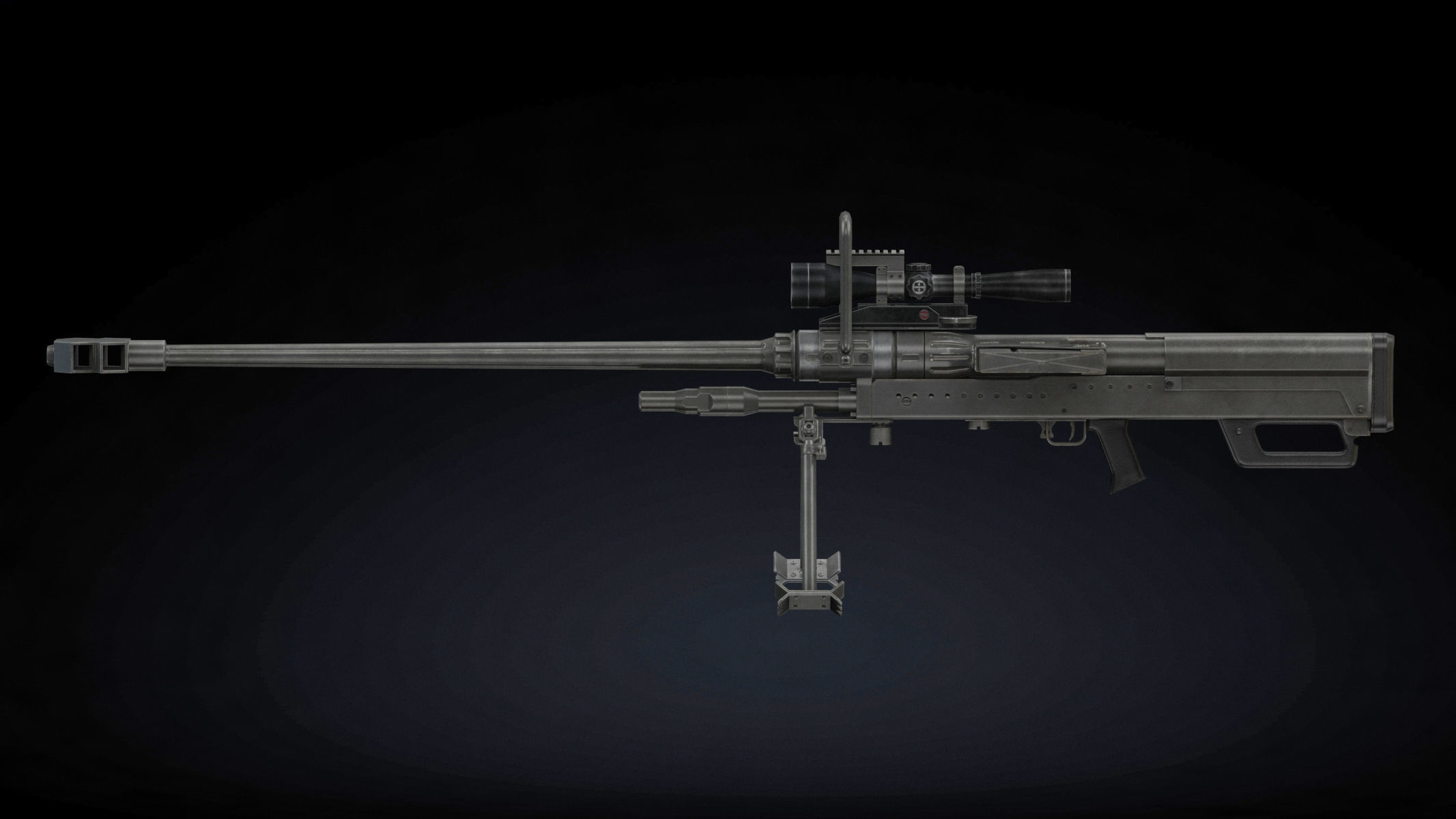 3D model Denel NTW-20 Low Poly VR / AR / low-poly | CGTrader