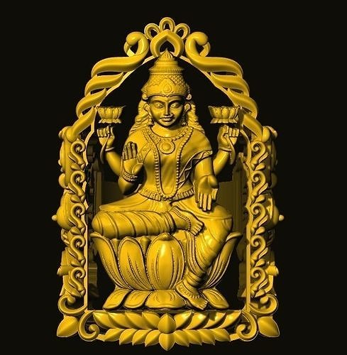 lakshmi devi 3D model 3D printable | CGTrader