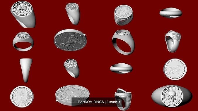 RANDOM RINGS 3D Model Collection | CGTrader