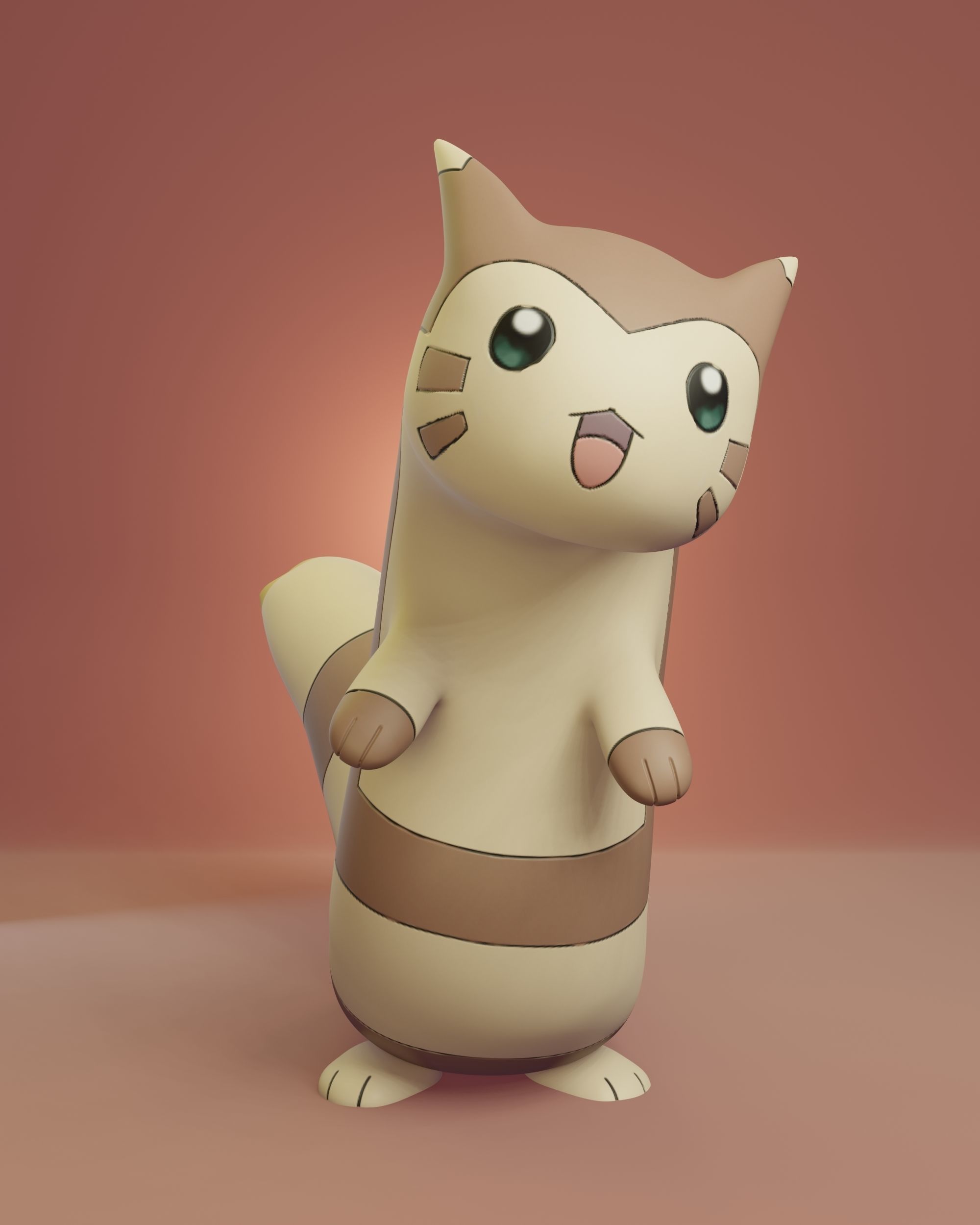 Pokemon - Furret 3D model 3D printable | CGTrader