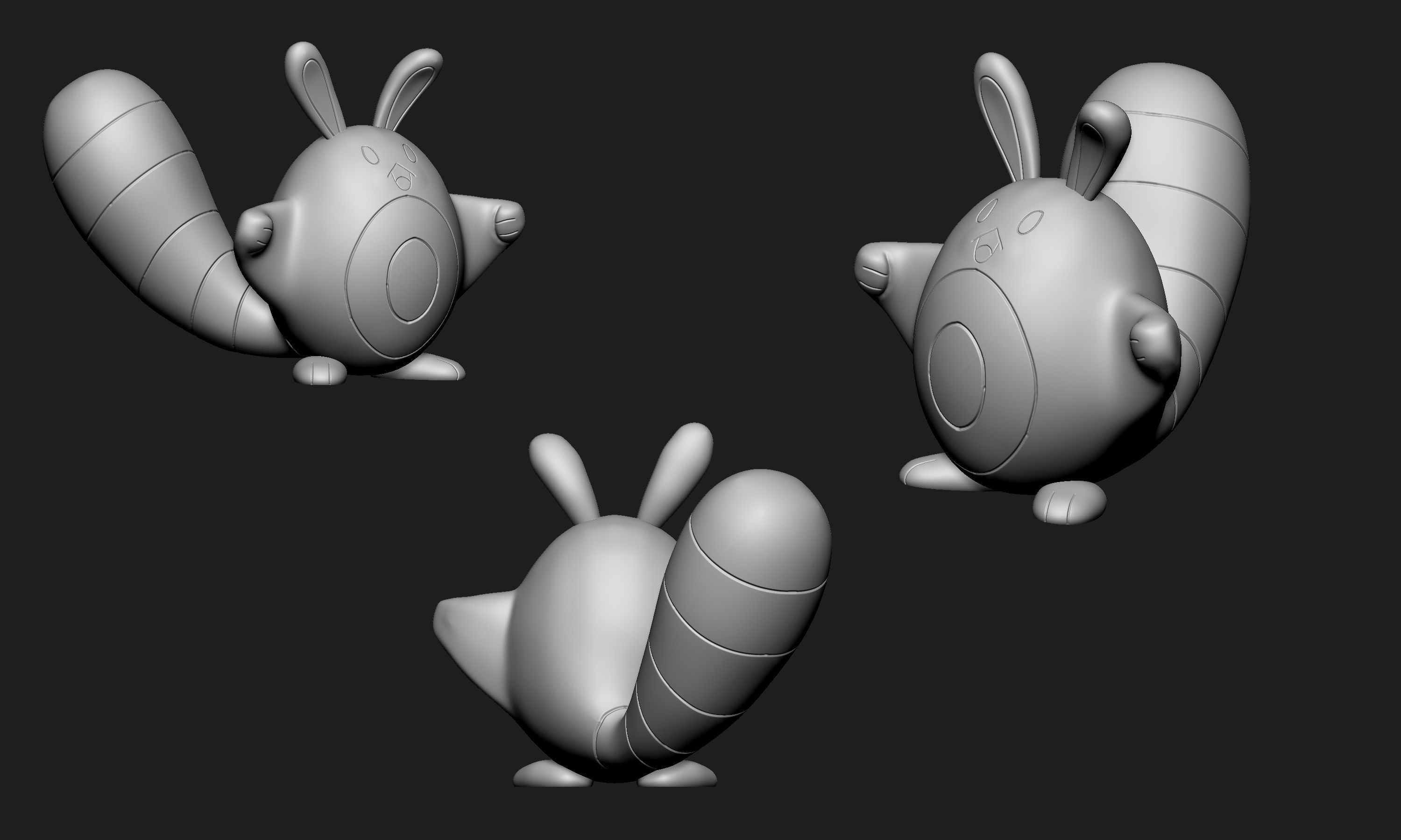 Pokemon - Sentret and Furret 3D model 3D printable | CGTrader