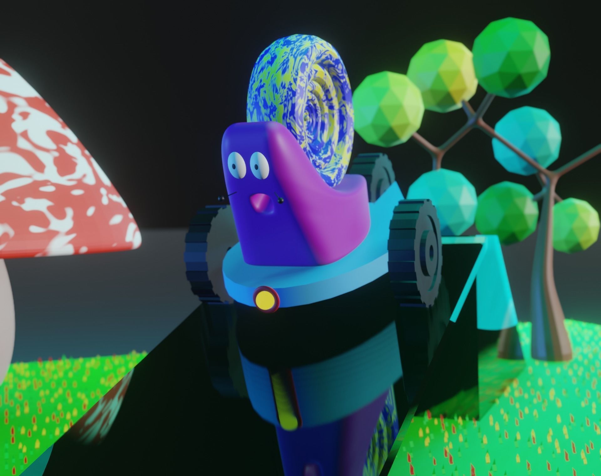 Crazy snail 3D model | CGTrader