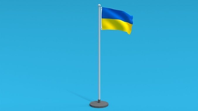 3D model Low Poly Seamless Animated Ukraine Flag VR / AR / low-poly ...