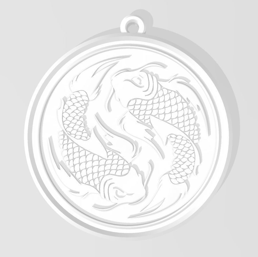 HM Fish Keychain 3D model 3D printable | CGTrader