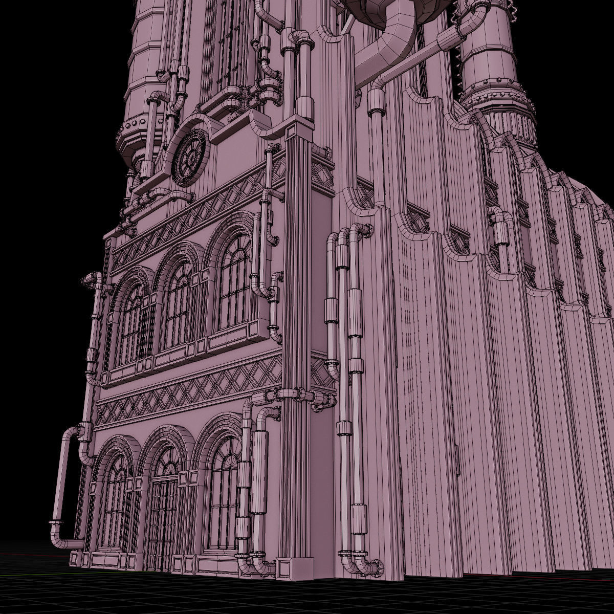 3D model STEAMPUNK INDUSTRIAL BUILDING 1 VR / AR / low-poly | CGTrader