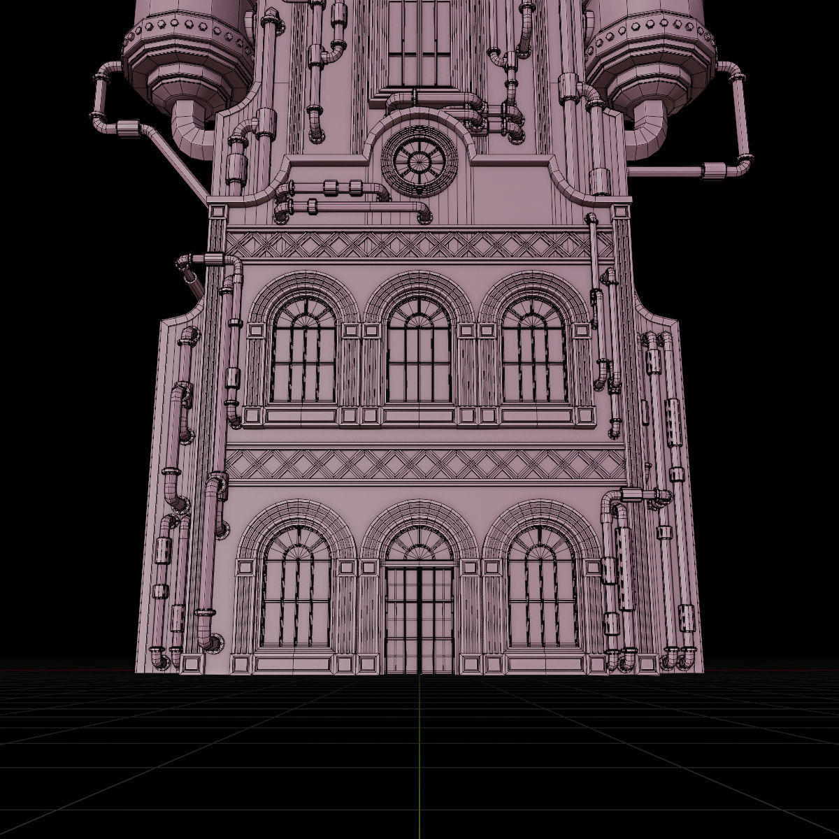 3D model STEAMPUNK INDUSTRIAL BUILDING 1 VR / AR / low-poly | CGTrader