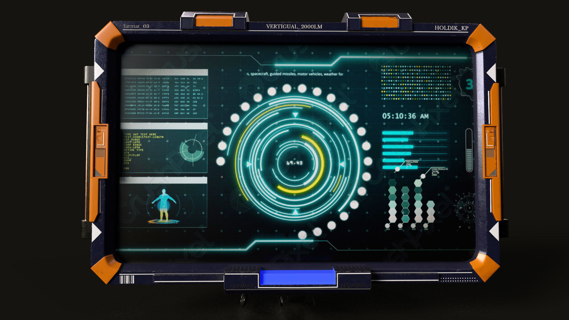 3D model control panel screen - Vol 02 VR / AR / low-poly | CGTrader