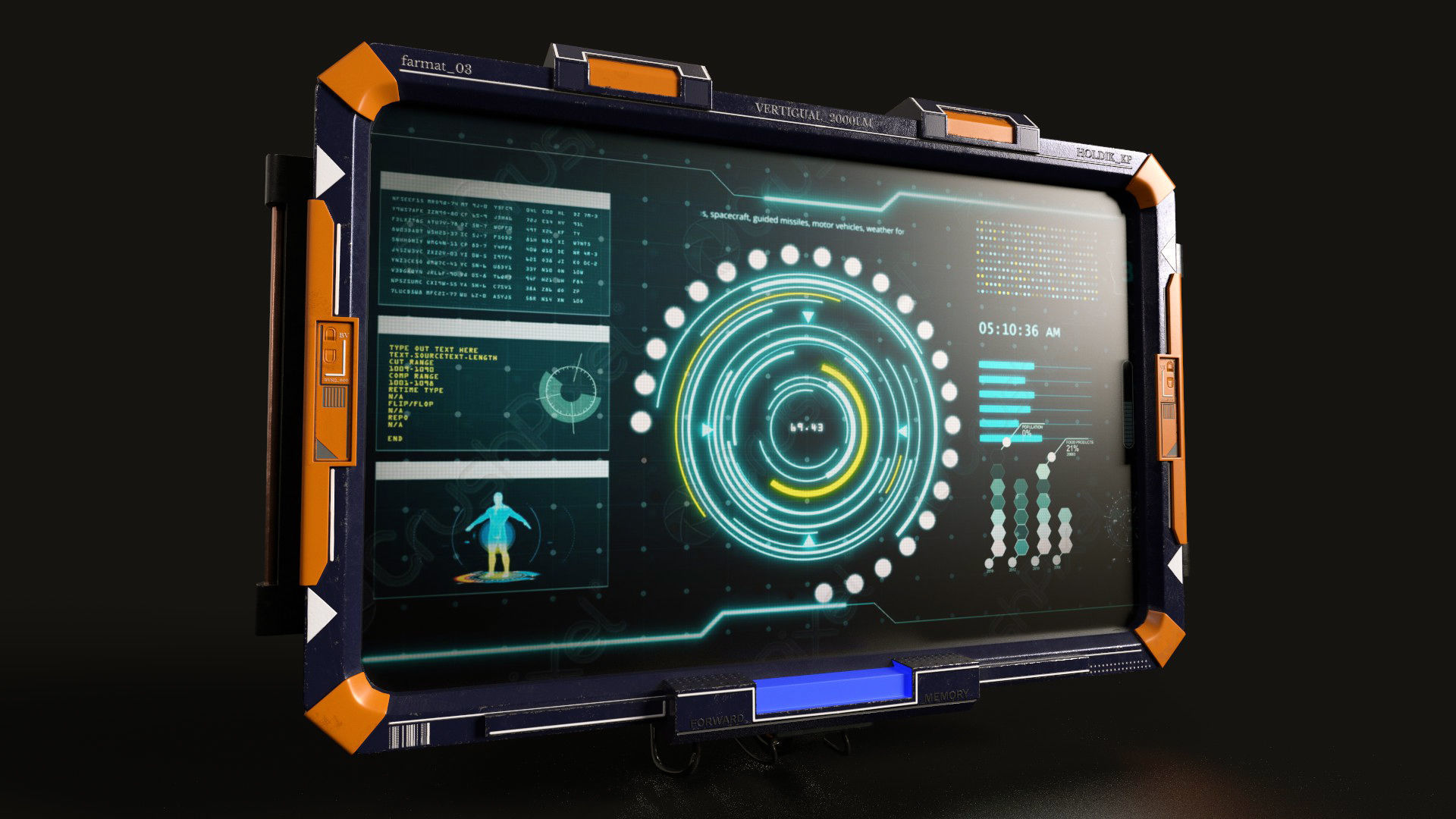 3D model control panel screen - Vol 02 VR / AR / low-poly | CGTrader