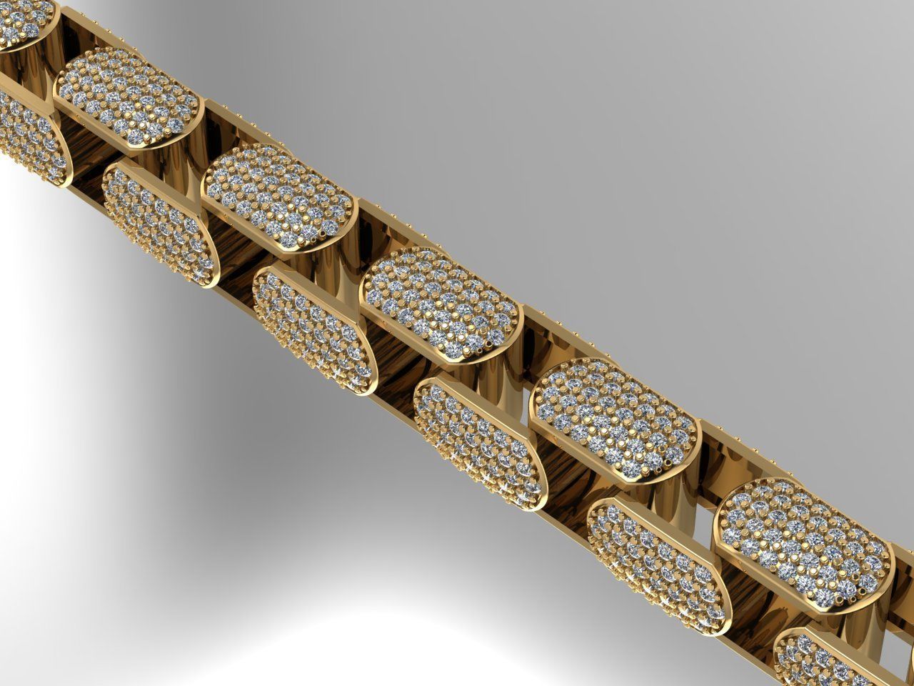 gold chain just STL 3D model | CGTrader