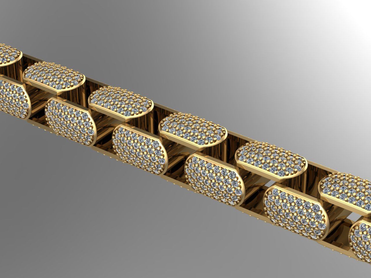 gold chain just STL 3D model | CGTrader