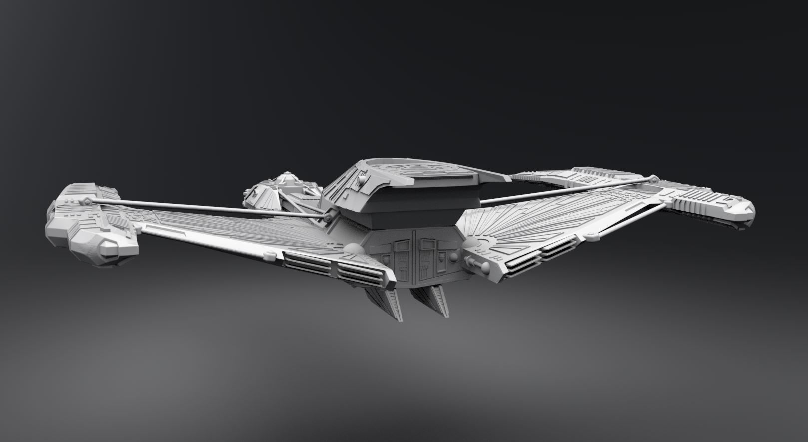 Klingon Raptor scale model 3D model 3D printable | CGTrader