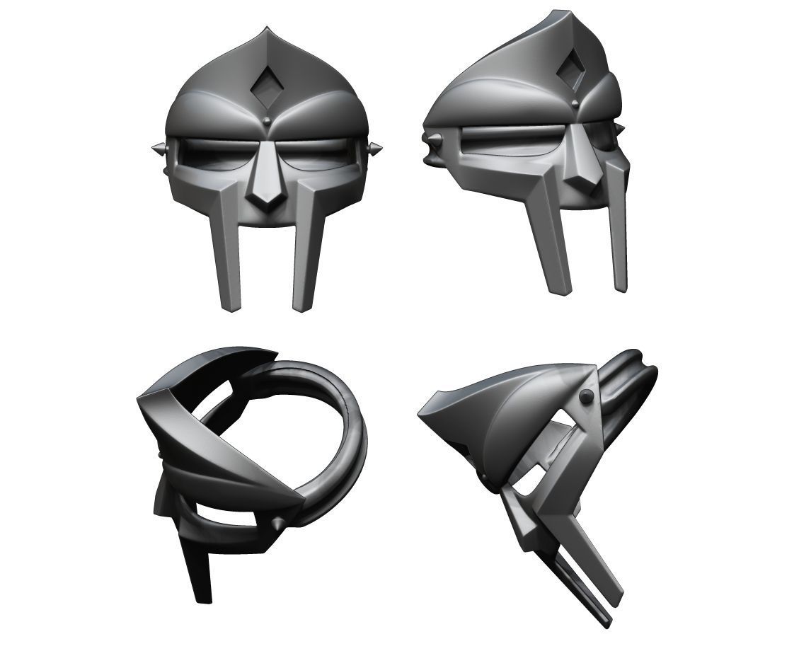 MF Doom ring 3D model 3D printable | CGTrader