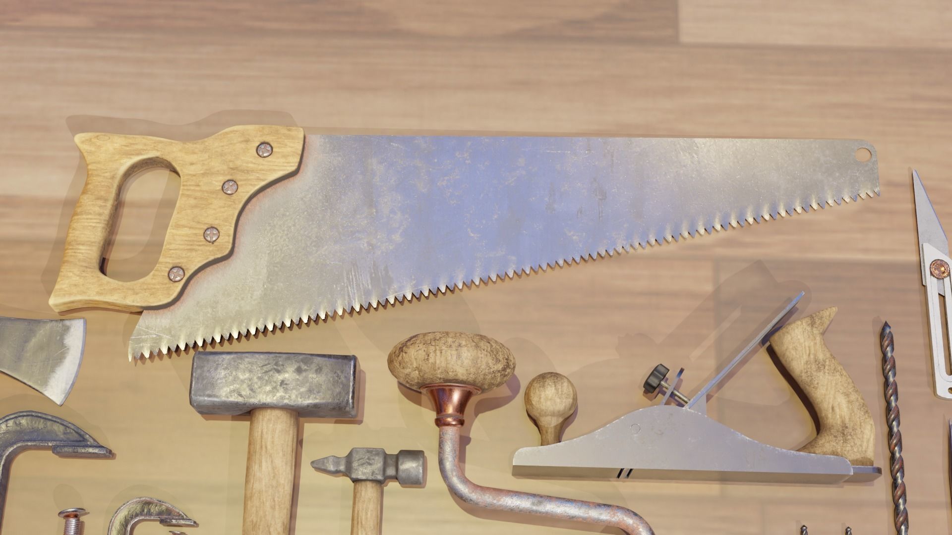 3D model Carpentry Tools VR / AR / low-poly | CGTrader