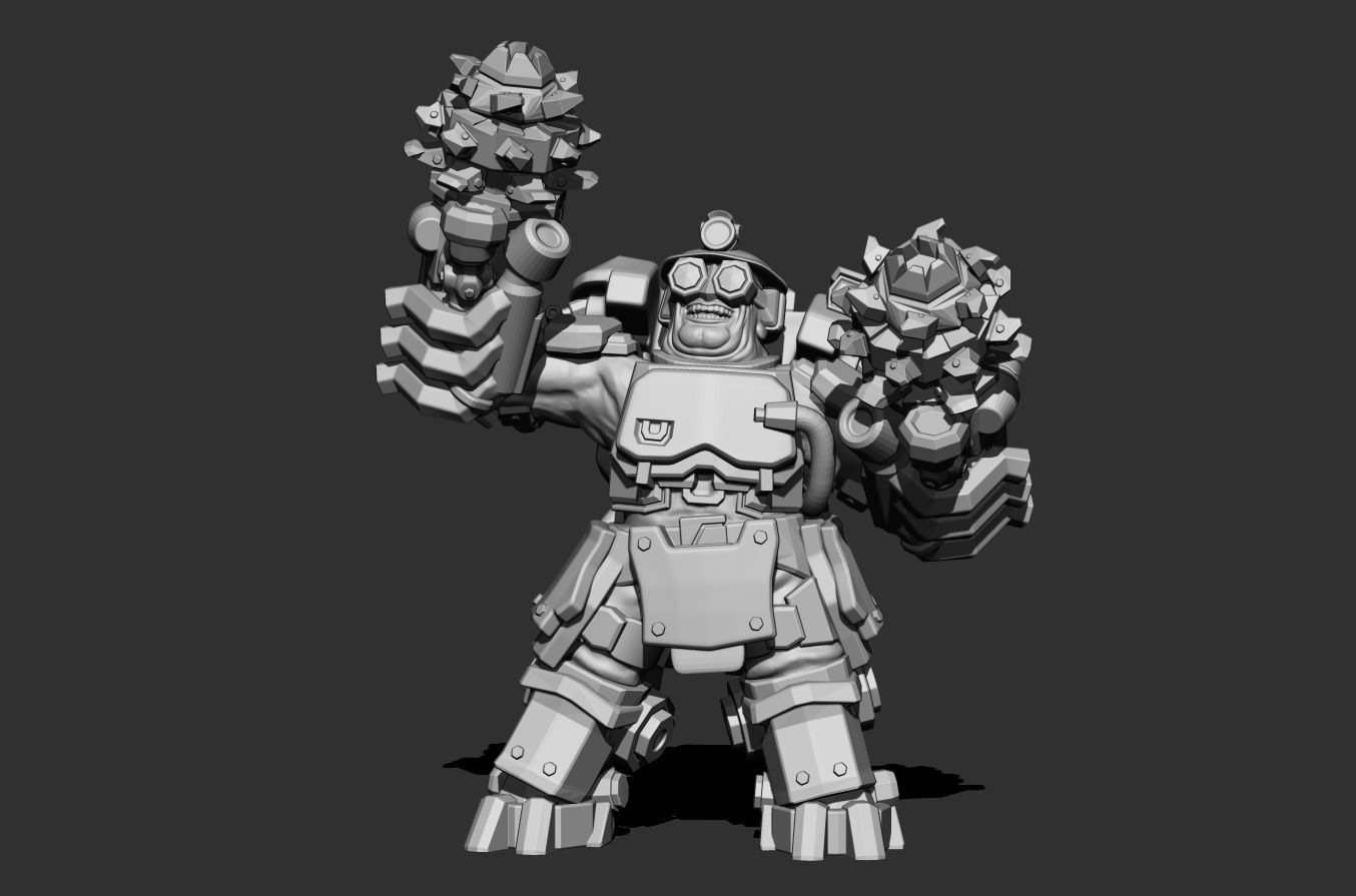 Deep Rock Galactic Driller class 3D model 3D printable | CGTrader