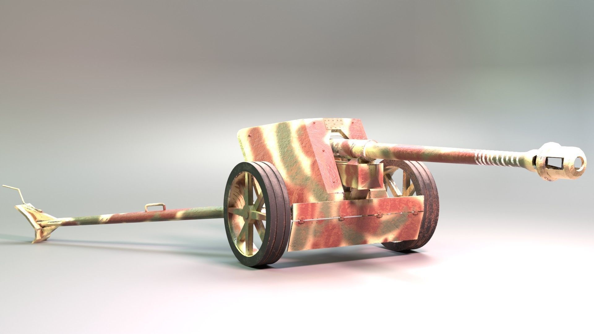 3D model Pak 40 Anti-Tank Gun VR / AR / low-poly | CGTrader