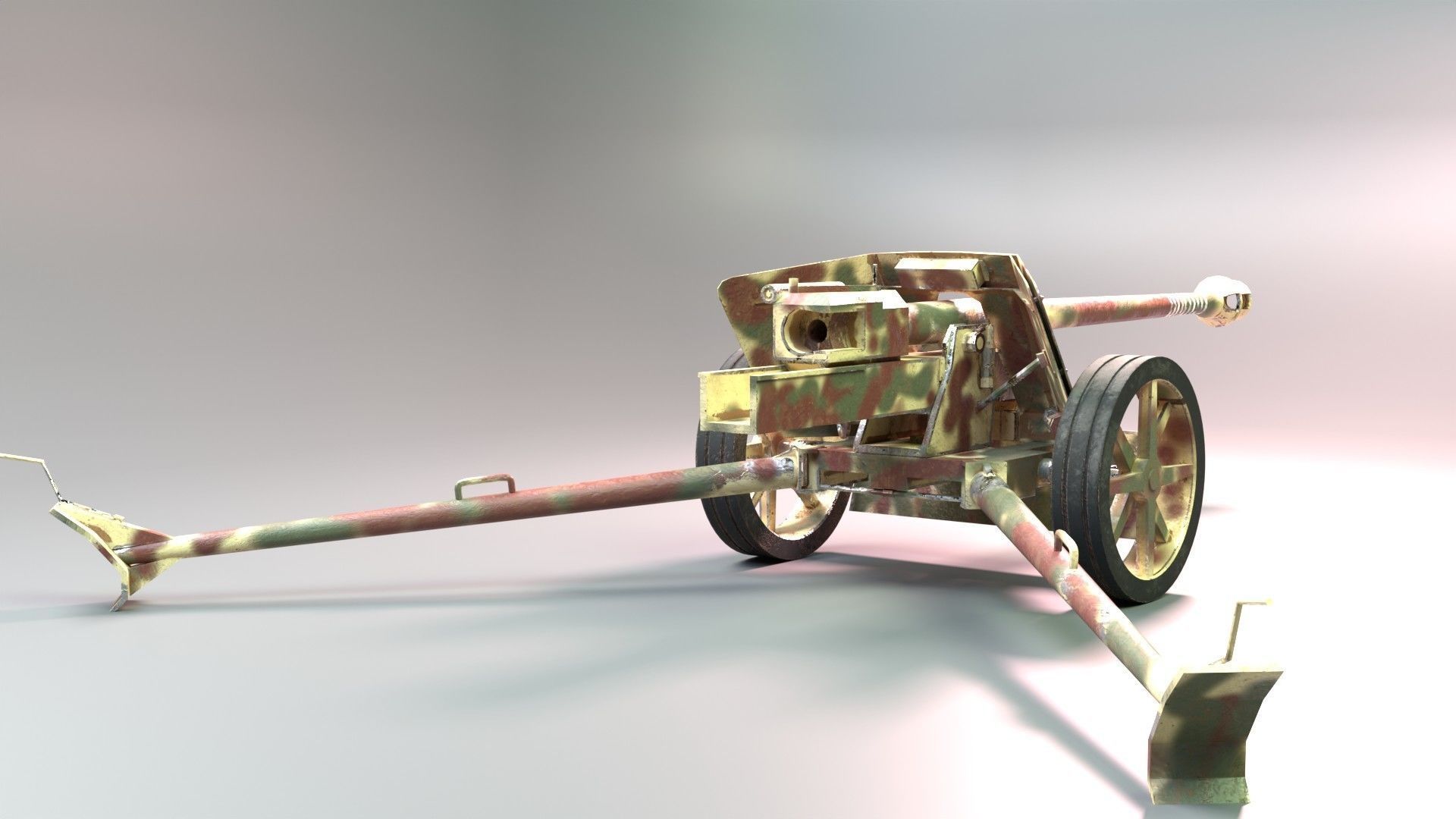 3D model Pak 40 Anti-Tank Gun VR / AR / low-poly | CGTrader