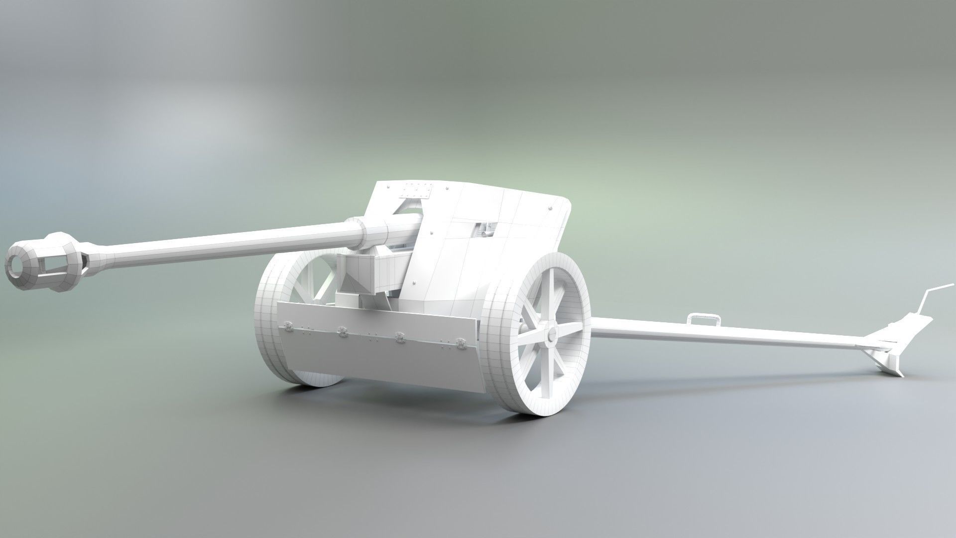 3D model Pak 40 Anti-Tank Gun VR / AR / low-poly | CGTrader