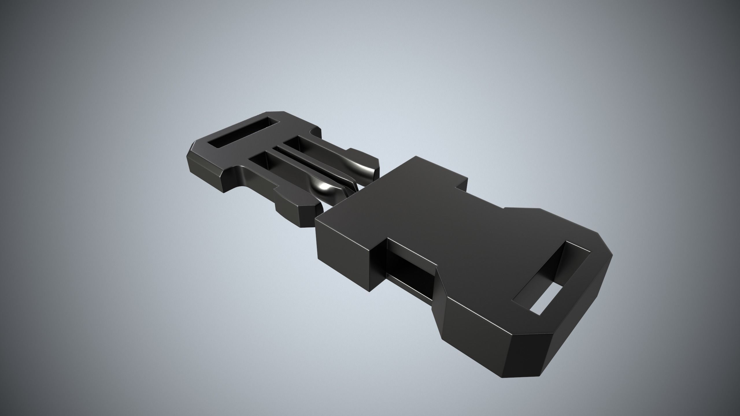 Snap Buckle High and Low Poly 3D model | CGTrader
