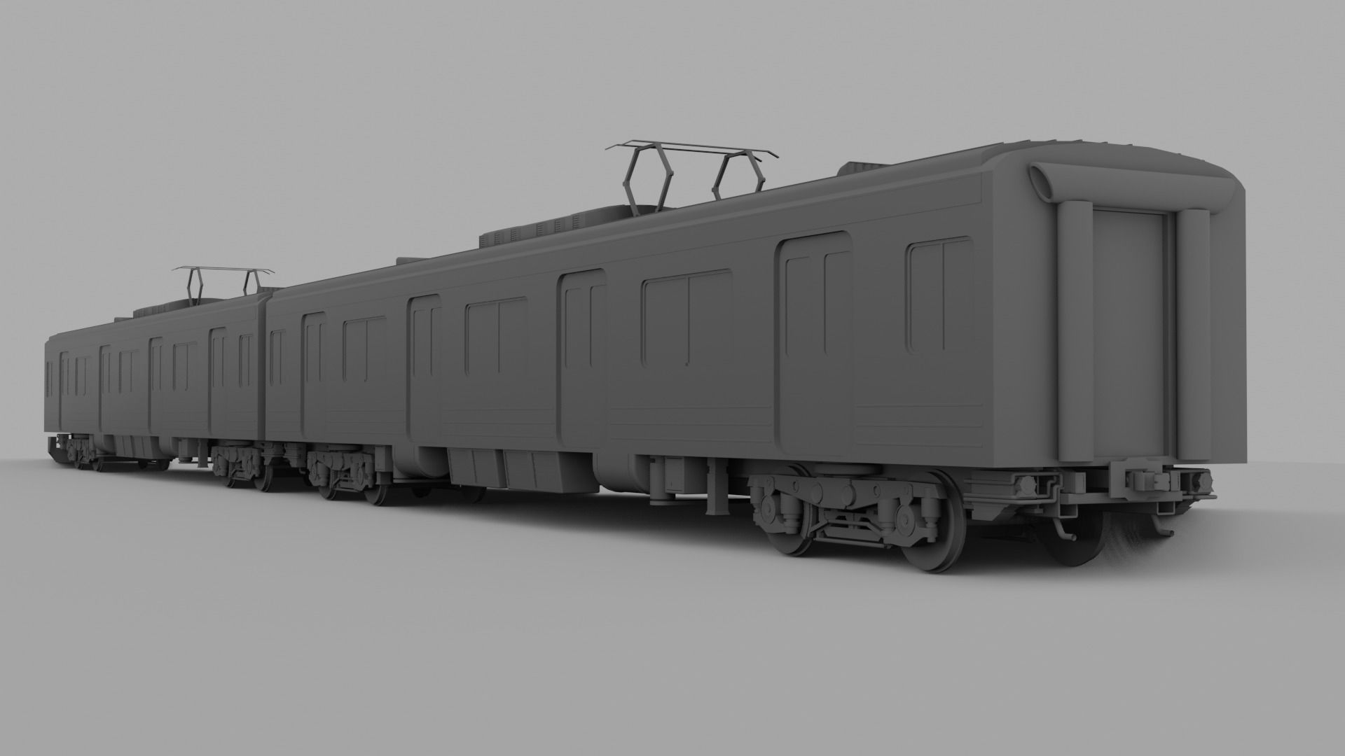 3D model Commuter Train VR / AR / low-poly | CGTrader