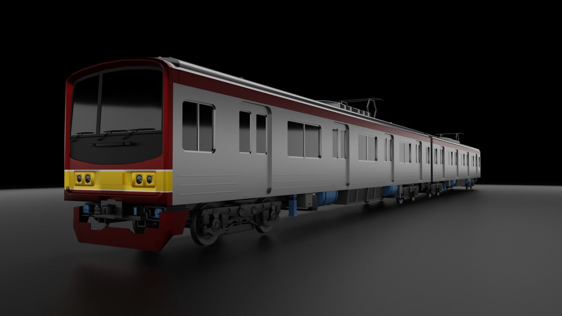 3D model Commuter Train VR / AR / low-poly | CGTrader