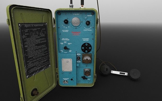 3D model Army field radio R-105D VR / AR / low-poly | CGTrader