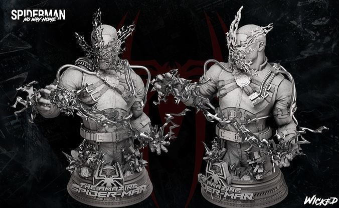 Wicked Marvel Electro Bust 3D print model 3D model 3D printable | CGTrader