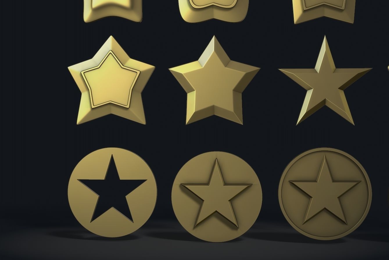 Stars Set 3D model 3D printable | CGTrader