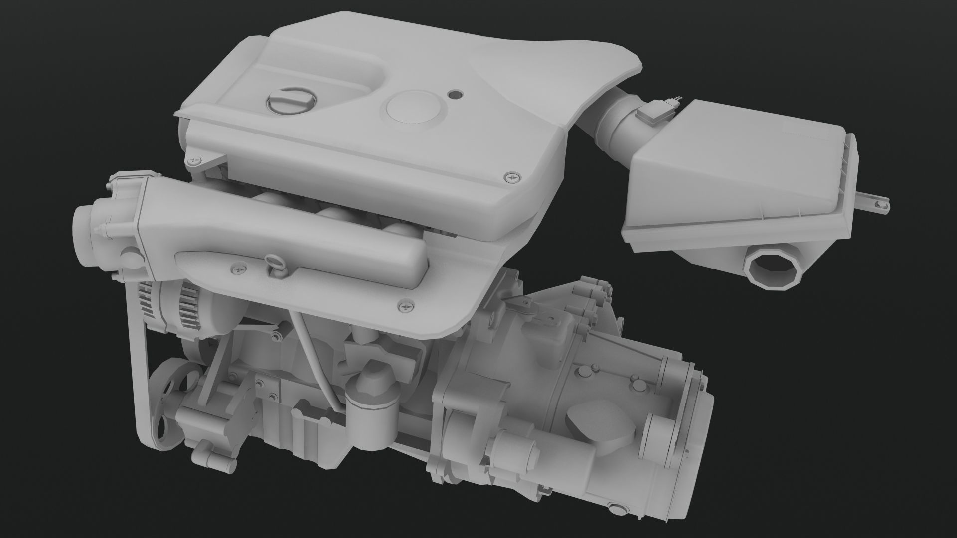 3D model Volkswagen EA113 AWP 20v Turbo engine VR / AR / low-poly ...