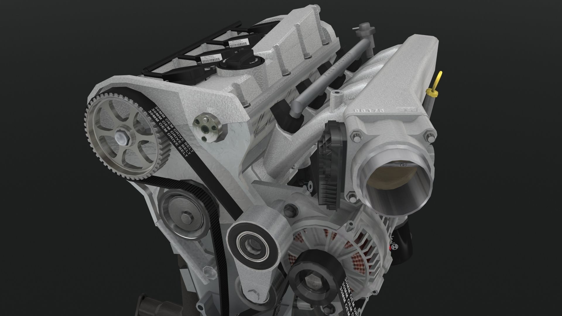 3D model Volkswagen EA113 AWP 20v Turbo engine VR / AR / low-poly ...