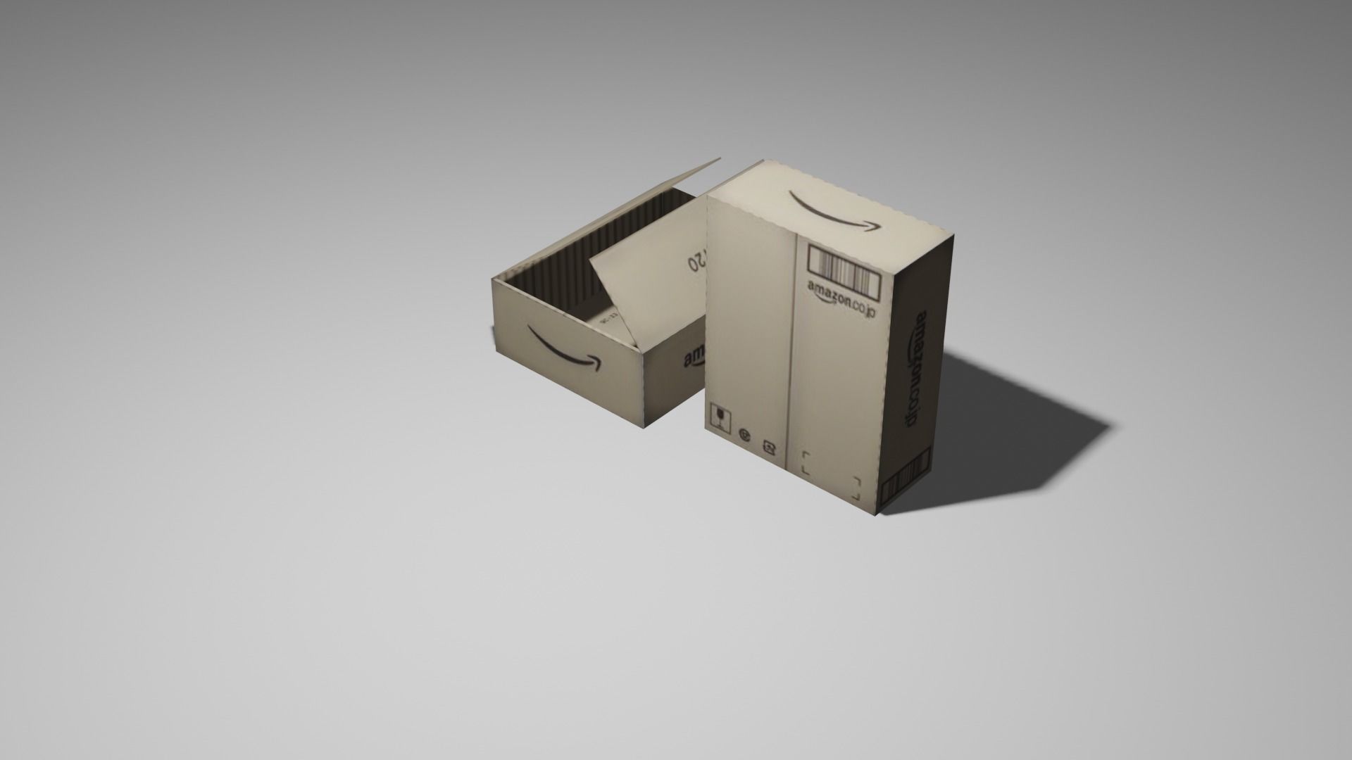 Amazon box low poly free 3D model | CGTrader